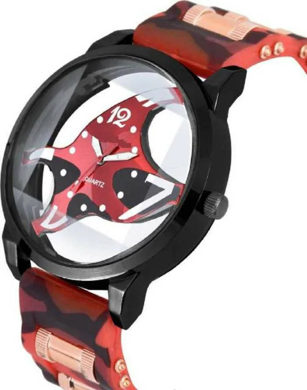 Blutech Analog Red Dial Red Strap Watch For Boys (Pack Of 2) - JioMart