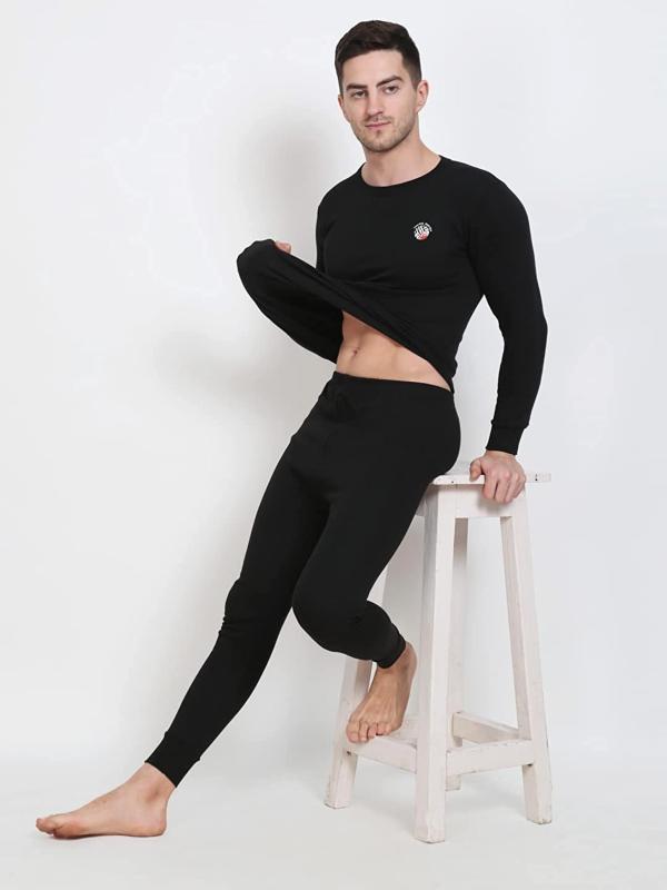 Touch Wool Men Black Thermocot Set M - JioMart