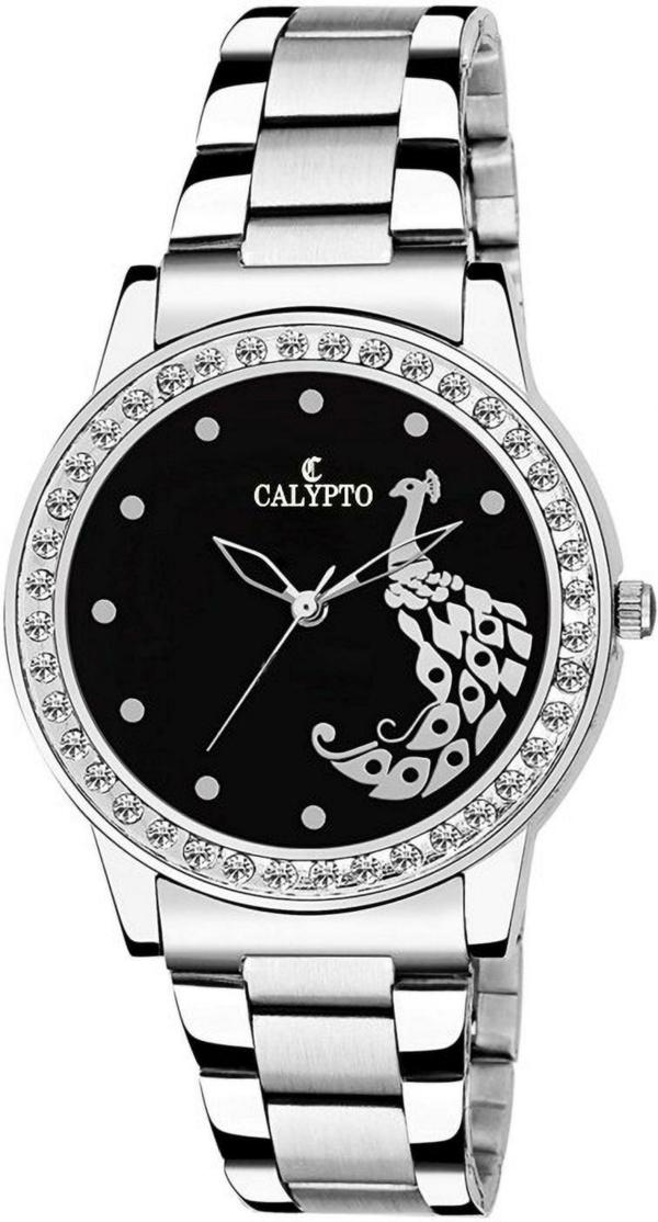 CALYPTO Analog Black Dial Silver Strap Watch For Women ROLO - JioMart