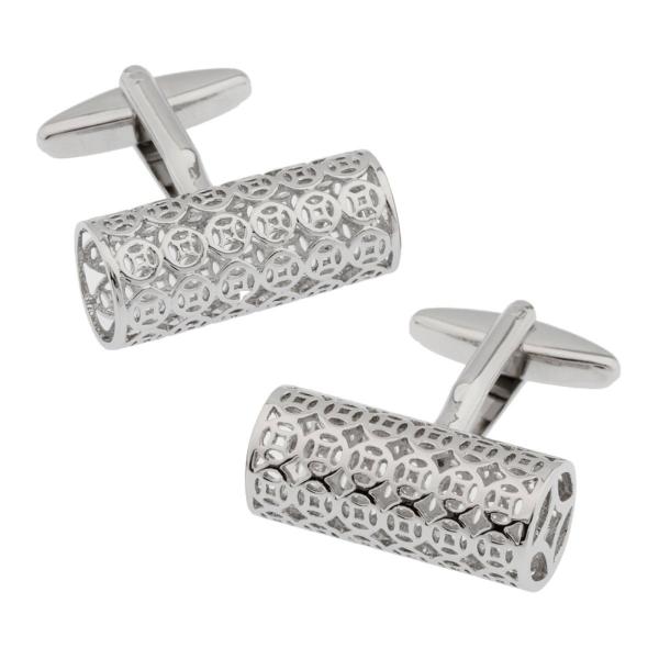 ZIVOM Brass Silver Cufflink (Men) - JioMart