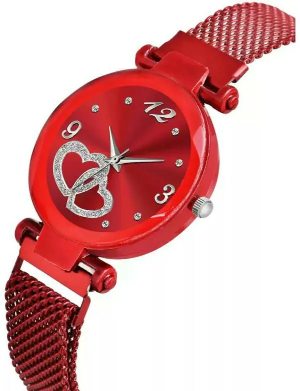 Bolun Analog Red Dial Red Strap Watch For Women - JioMart
