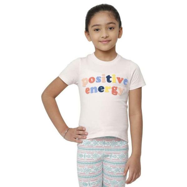 De Moza Girls White Printed Cotton Top - 6 to 7 Years - JioMart