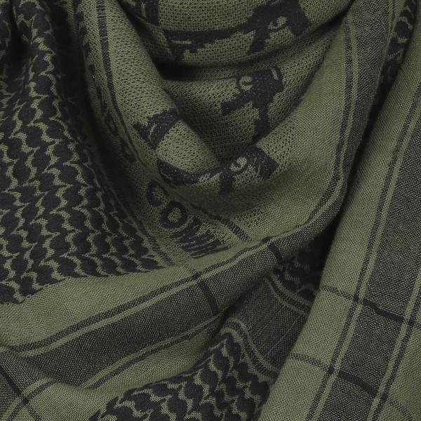 AXOLOTL Pure Cotton Afghani Shemagh Commando Scarf (101x101 cm) Olive ...
