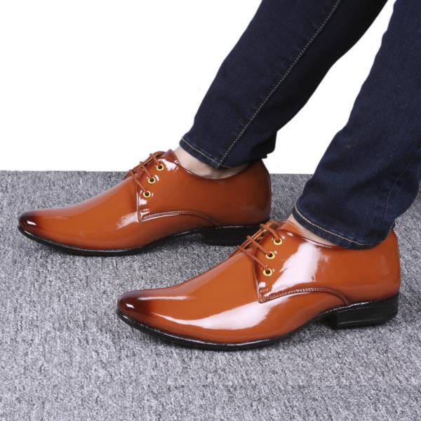 Bantox Formal Stylish LaceUp Party Shoes For Men (Tan) - JioMart