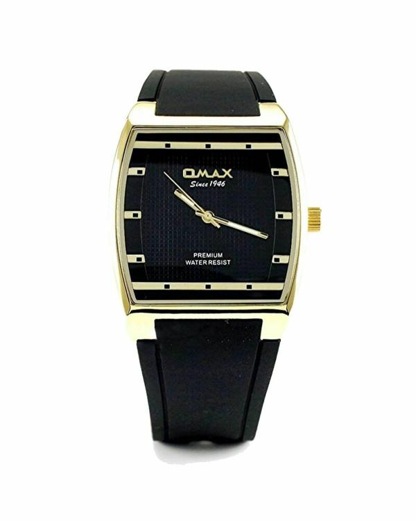 OMAX Analog Black Watch Gold Dial With Black Strap for Men - D006G22I ...