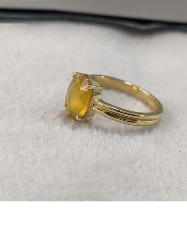 Ceylonmine Yellow Sapphire Pukhraj Gemstone Ring for Women - JioMart
