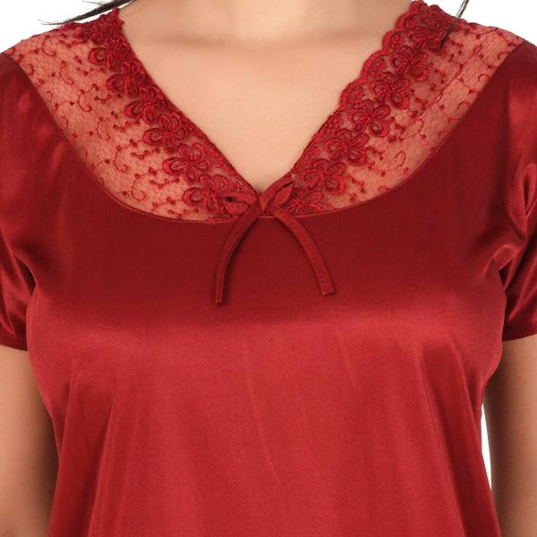 Keoti Women Satin Nighty|Nightsuit set (Top & Capri) - JioMart