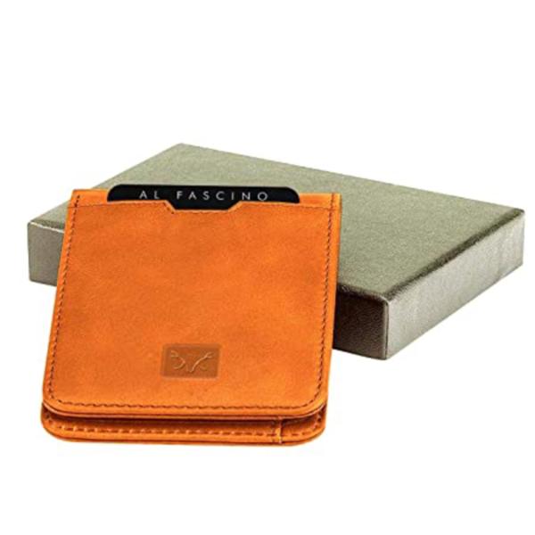 Al Fascino Tan Leather Wallet with RFID Protected For Mens - JioMart