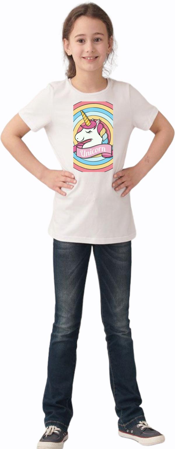 Uniplanet Store Girls White Graphic Print Polyester Round Neck T-Shirt 4 to 5 Y (G-KID-POLY ...
