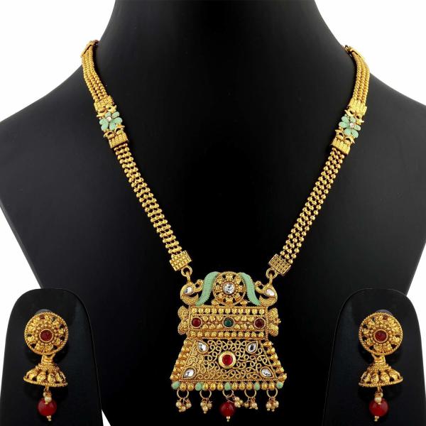 Silver Shine Alloy Necklace Chain And Earring Set (Women) - JioMart