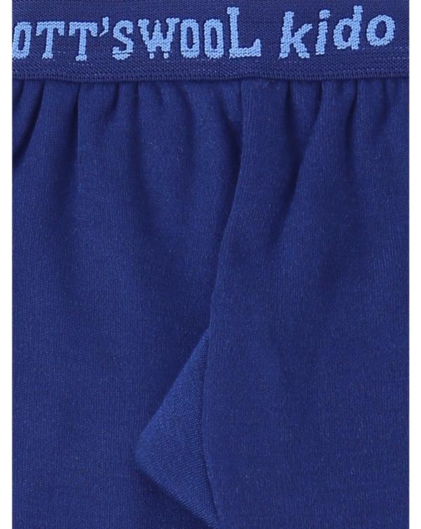 LUX COTT'S WOOL Kids Blue Solid Cotton Blend Thermal set - JioMart