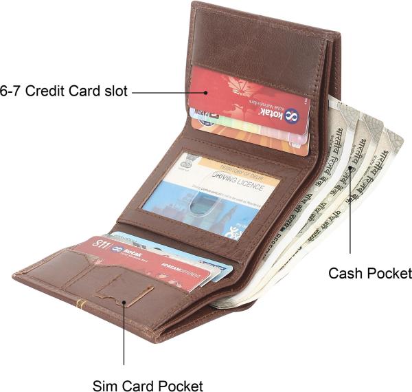 NUKAICHAU Stitchter Men Brown Rfid Wallet - JioMart