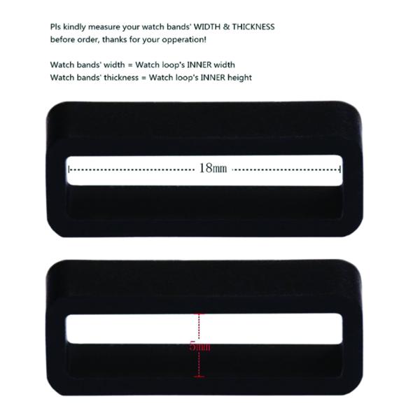 Aroa 18mm Watch strap Loop Runner Strap Retainer Pack of 4 - JioMart