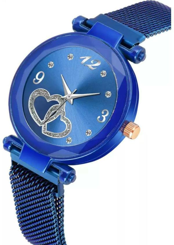 Bolun Analog Black Dial Blue Strap Watch For Women - JioMart