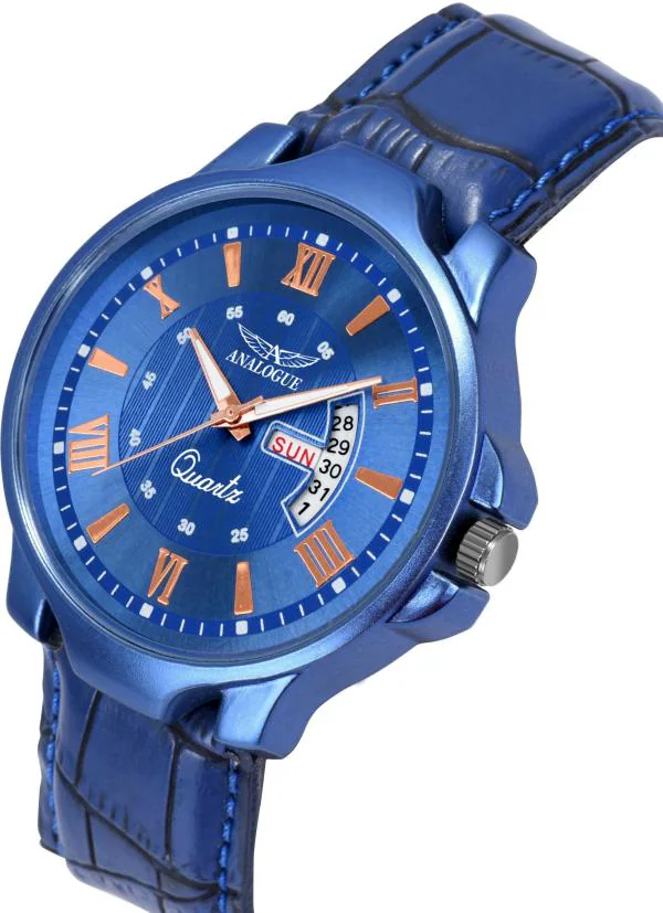 Analogue Analog Blue Dial Blue Strap Watch For Boys (Anlg-444-Blue-Blu ...