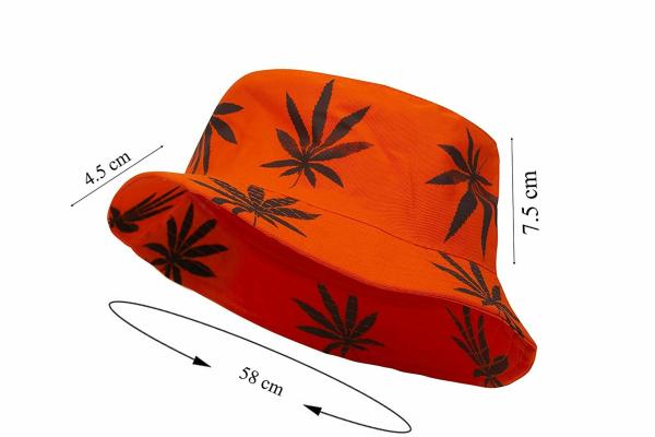 Aavjo Orange Cotton Bucket Hat - JioMart