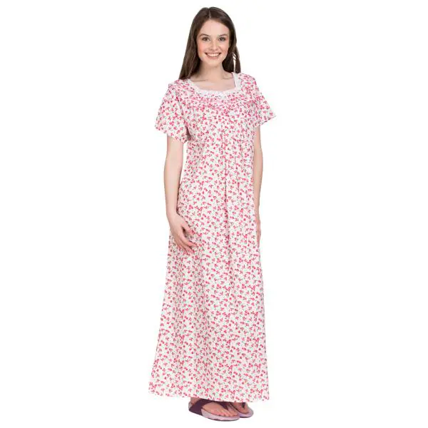Redglo Women's Cotton Printed/Maxi/Night Wear/Stylish Nighty & Night ...