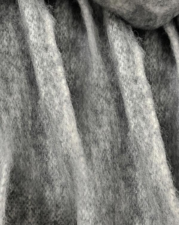 Ayesha Contemporary Solid Grey Thick Woolen Winter Muffler Scarf - JioMart