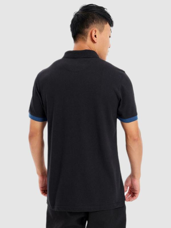Bewakoof Men's Solid Black Short Sleeve Polo T-Shirt - JioMart
