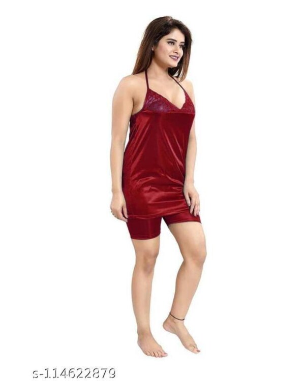 Pack of 6 Women Nighty Set (mehroon) - JioMart