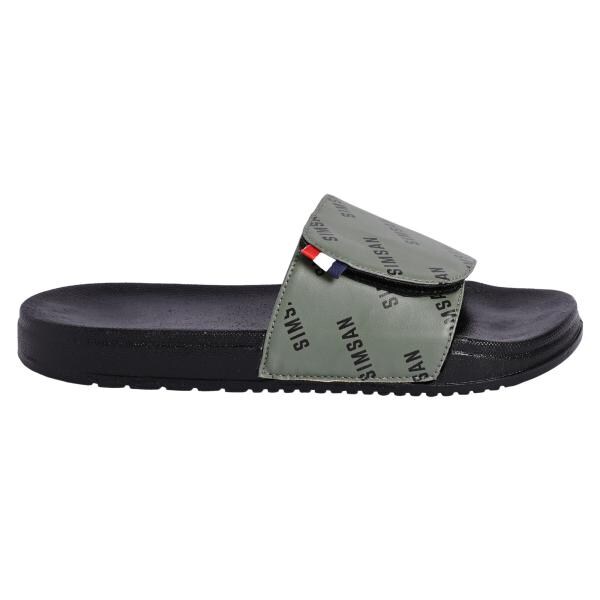 Simsan Velcro Style Olive Sliders for Men - JioMart
