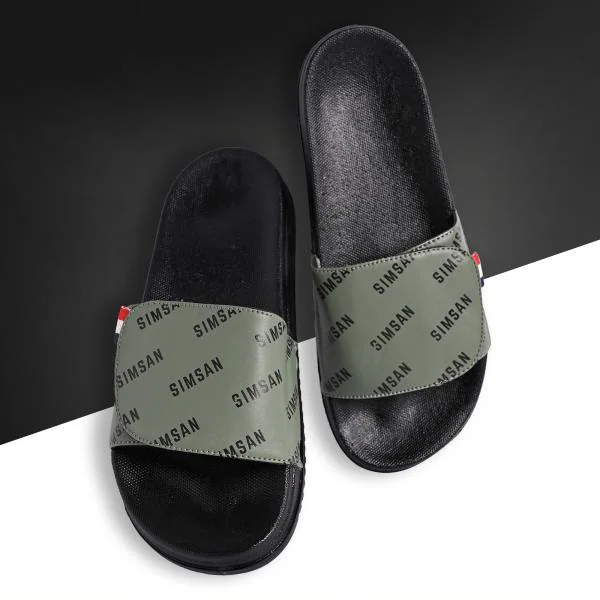 Simsan Velcro Style Olive Sliders for Men - JioMart