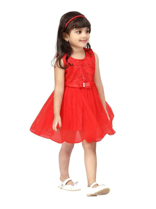 Aarika Girls Red Color Party Wear Frock - JioMart