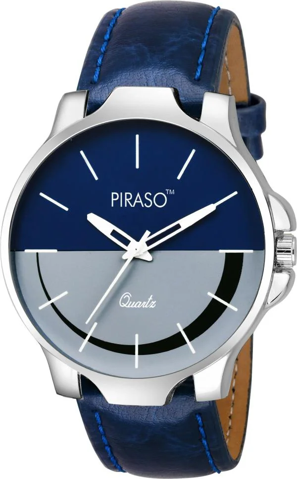 PIRASO Premium Analog Blue Dial Blue Strap Watch for Men - JioMart