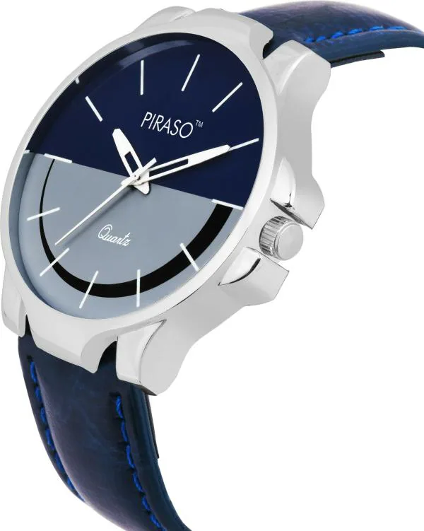 PIRASO Premium Analog Blue Dial Blue Strap Watch for Men - JioMart