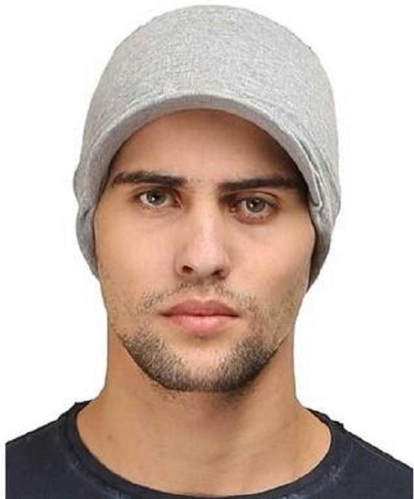 ATABZ cotton skull caps with visor light grey color - JioMart