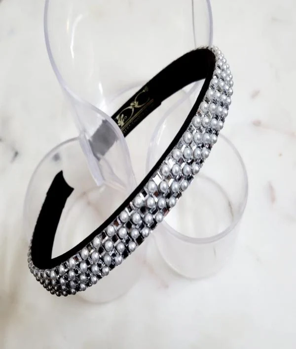 Deepti Chandna Designs Silver Hair Band Plastic Head Band for Girls and ...