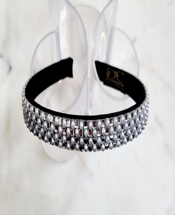 Deepti Chandna Designs Silver Hair Band Plastic Head Band for Girls and ...
