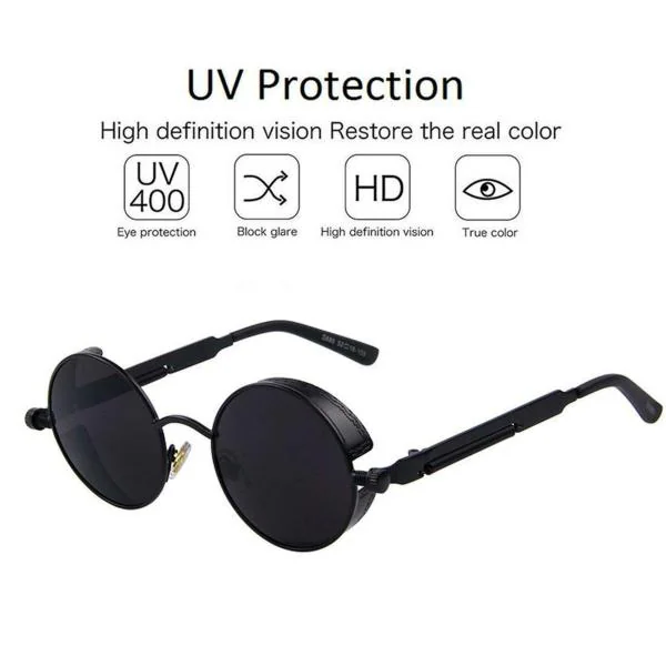 ELEGANTE Round Black Sunglasses For Men - JioMart