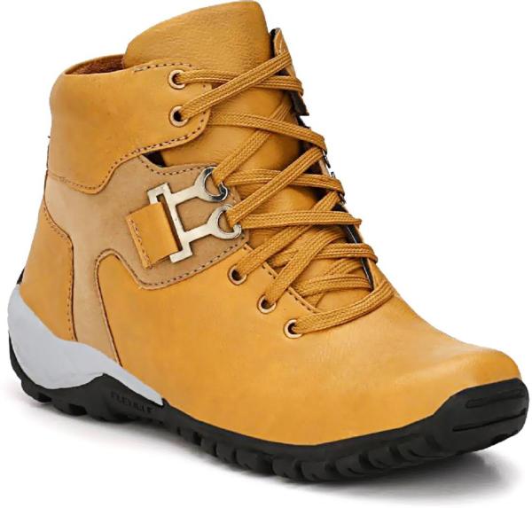 DLS Men Tan Synthetic Leather Boots - JioMart