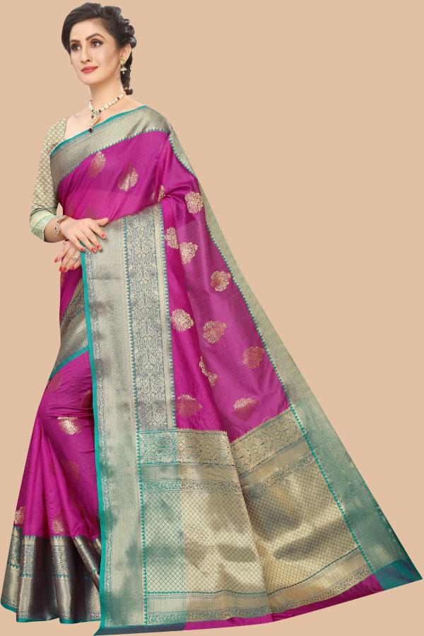 PANETAR Fancy Wedding Jacquard Saree For Bridal - JioMart