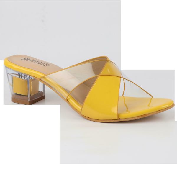 Shoetopia Women Stylish Yellow Block Heels - JioMart