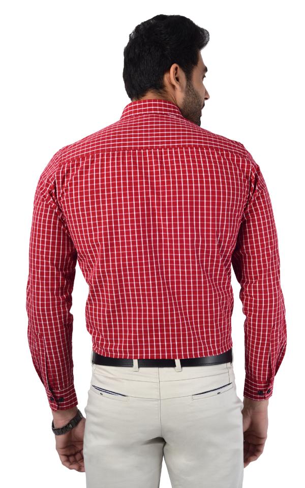 5TH ANFOLD Men Checkered Pure Cotton Formal Full Sleev Shirt - JioMart