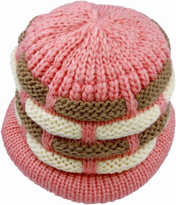 SoSh Unisex Pink Pure Wool Cap - JioMart