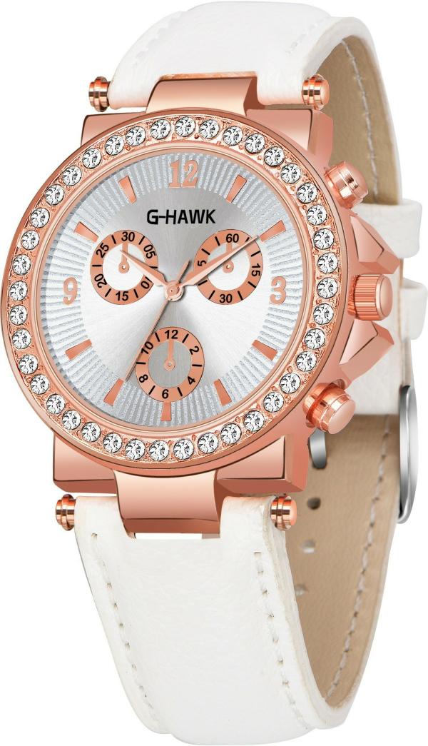 G-HAWK Analog White Dial White Strap Watch for Girls - JioMart