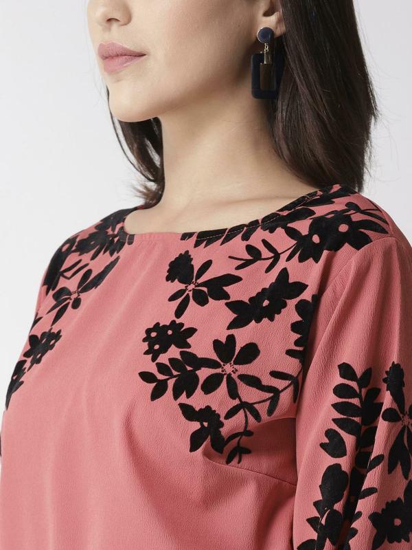plusS Women Coral Printed Top - JioMart