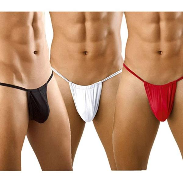 MERSODA Multicolor Solid Polyester G-Strings Thong - M (pack of 3) - JioMart