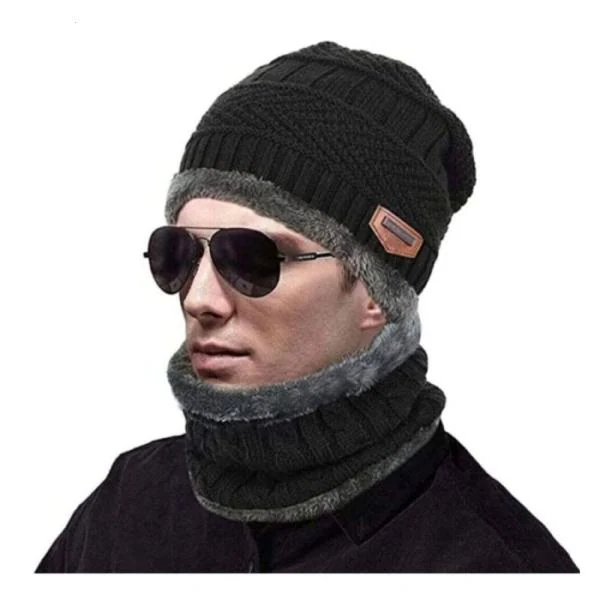 Yintai Winter Woolen cap with neckwarmer for Men And Women - JioMart