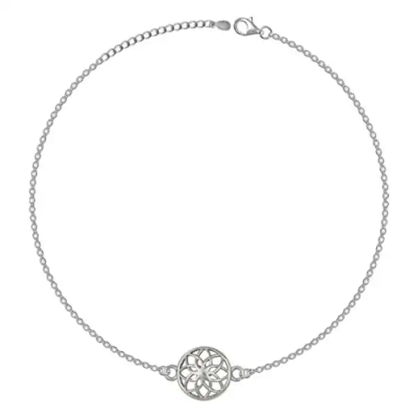 GIVA Sterling Silver Sphere Floral Rakhi Bracelet with Roli Chawal For ...
