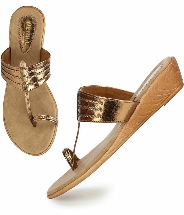 Denill Copper Heel Sandals for Women - JioMart