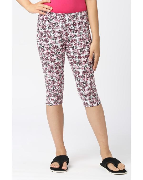 SINI MINI Girls All Over Printed Capri( Pack of 1) - JioMart
