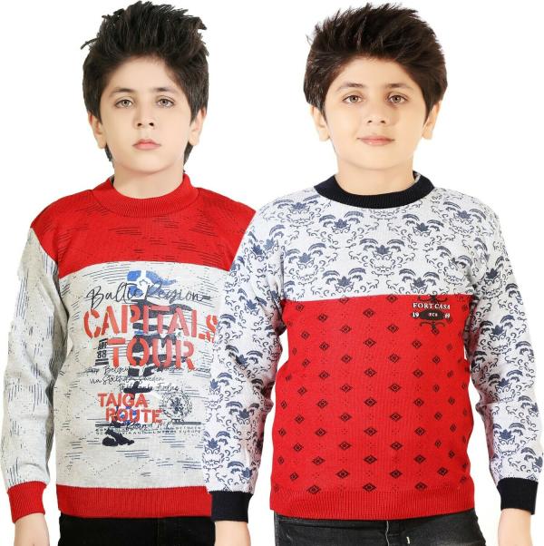 AD & AV Wool BlendCasualBoys Neck Sweater - JioMart