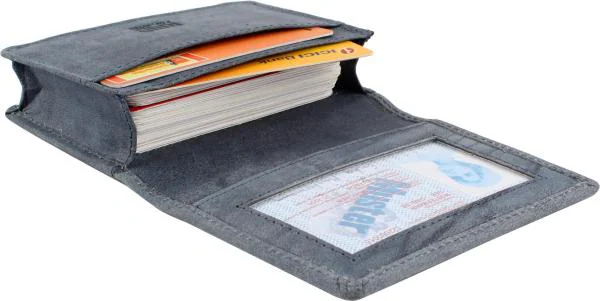 Modix Men Blue Genuine Leather 24-Card Slots Card Holder - JioMart