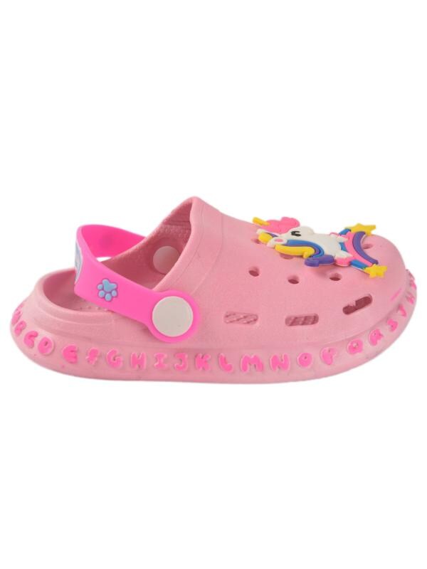 Yellow Bee Unicorn Applique Clogs for Girls - Pink - JioMart