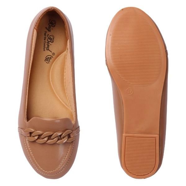 BIG BIRD Beige Laser Cut Synthetic Leather Bellies for Women Stylish ...