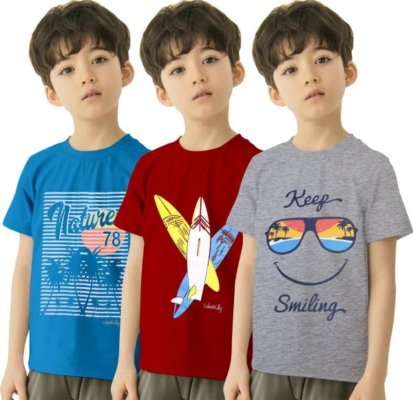 Luke and Lilly pack of 3 Boys Half Sleeve Tshirt - JioMart